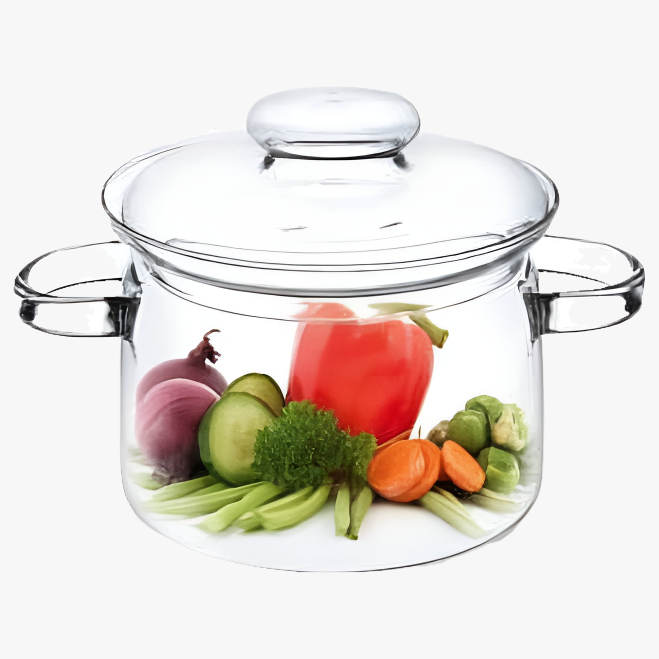 Simax Glassware 1.5 Quart Glass Pot With Lid | Heat Resistant Handles ...