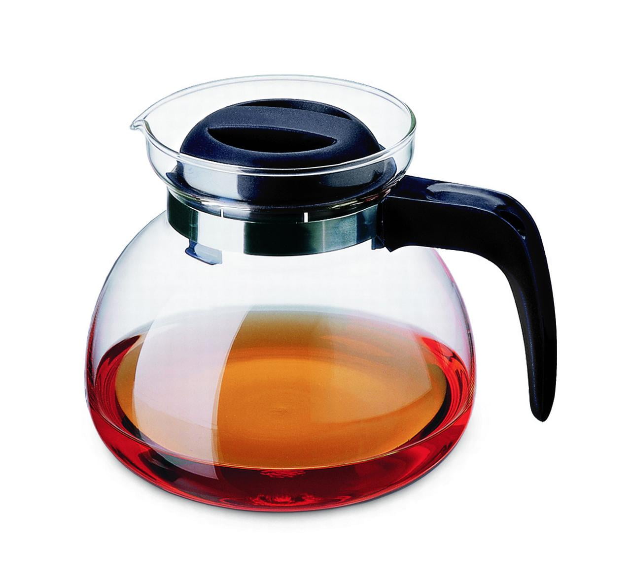 Simax Glassware 2.5 Quart Glass Teapot | Short Spout, Stay Cool Plastic ...