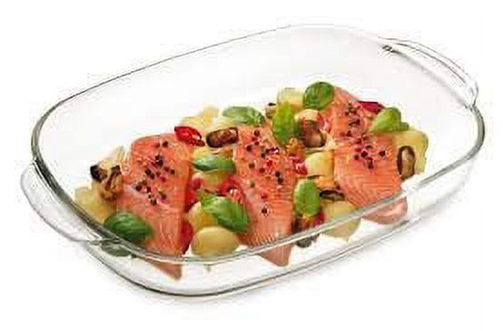 Simax Rectangular Clear Glass Roaster | Heat, Cold and Shock Proof ...
