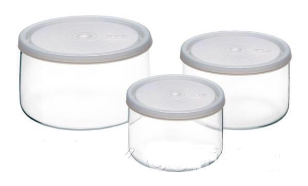 Simax Round Glass Containers With Lids: Borosilicate Glass Food Storage ...