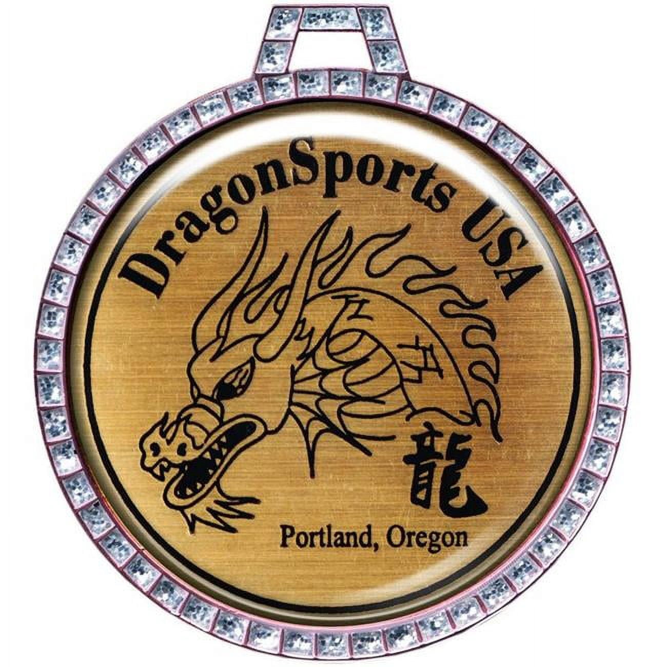 Simba 2.25 in. Vibraprint Clear GEM Insert Medal, Gold - Walmart.com