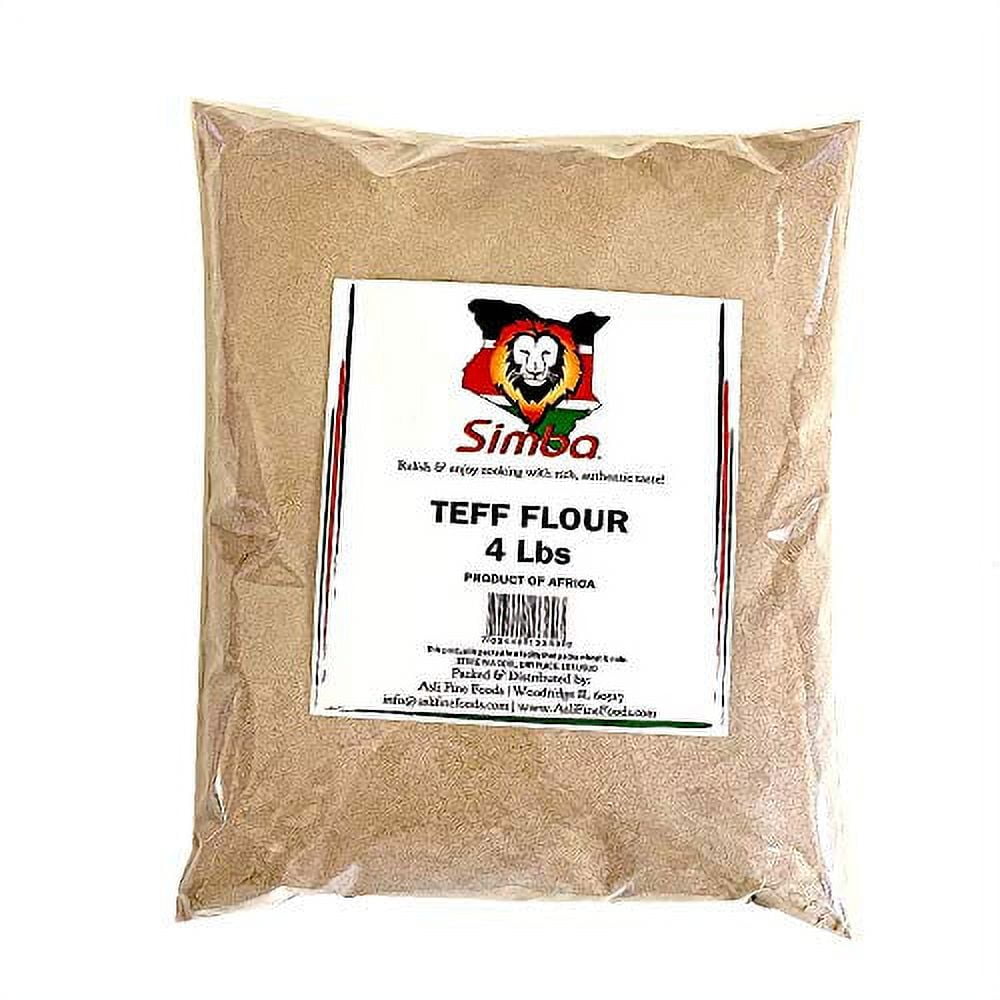 Simba Ethiopian Teff Flour, 4 Pounds | Nutrient Rich, Protein Source ...