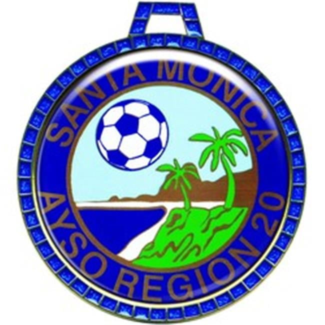 Simba EXPRESS-042A 2.25 in. Vibraprint Blue Gem Insert Medal, Gold ...