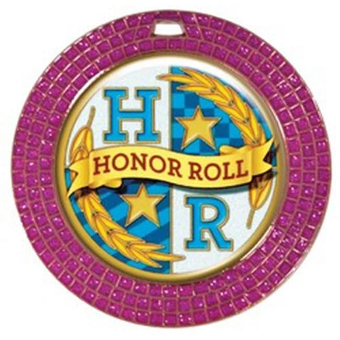 Simba EXPRESS-048A 2.75 in. Vibraprint Pink Glitter Insert Medal, Gold ...