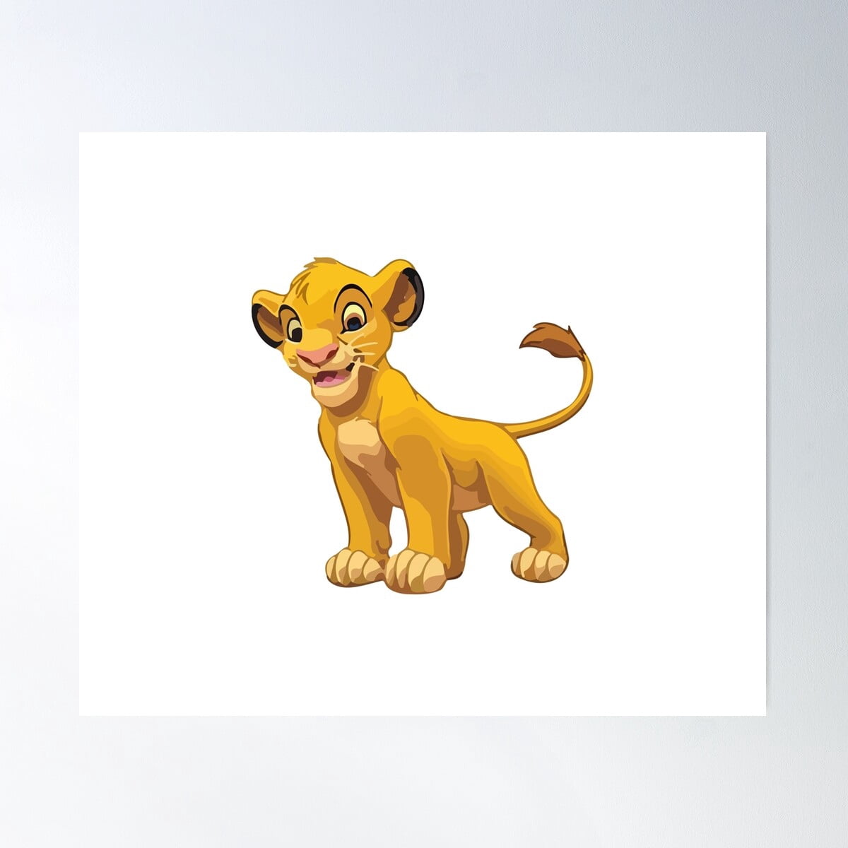 Simba From Lion King Poster Wall Art, Modern Wall Decor For Living Room ...