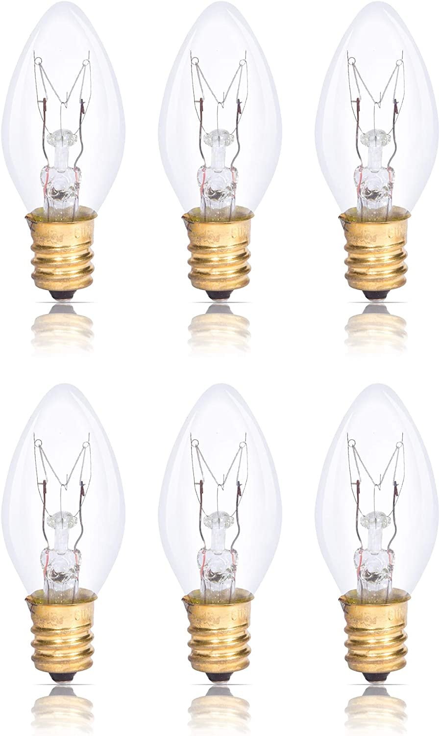 Simba Lighting Mini Dimmable C7 7W Decorative Small Candle Shape Bulb ...