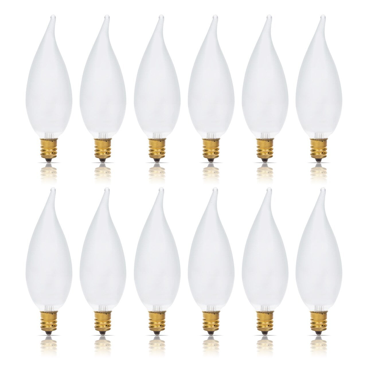 Simba Lighting Dimmable CA10 Candle Bulbs, 40W E12, Warm White 2700K ...