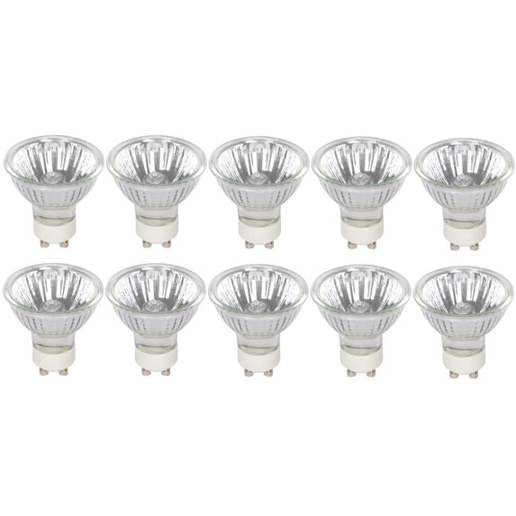 Simba Lighting 35W Halogen GU10 120V Bulbs, MR16 Reflector with Cover ...