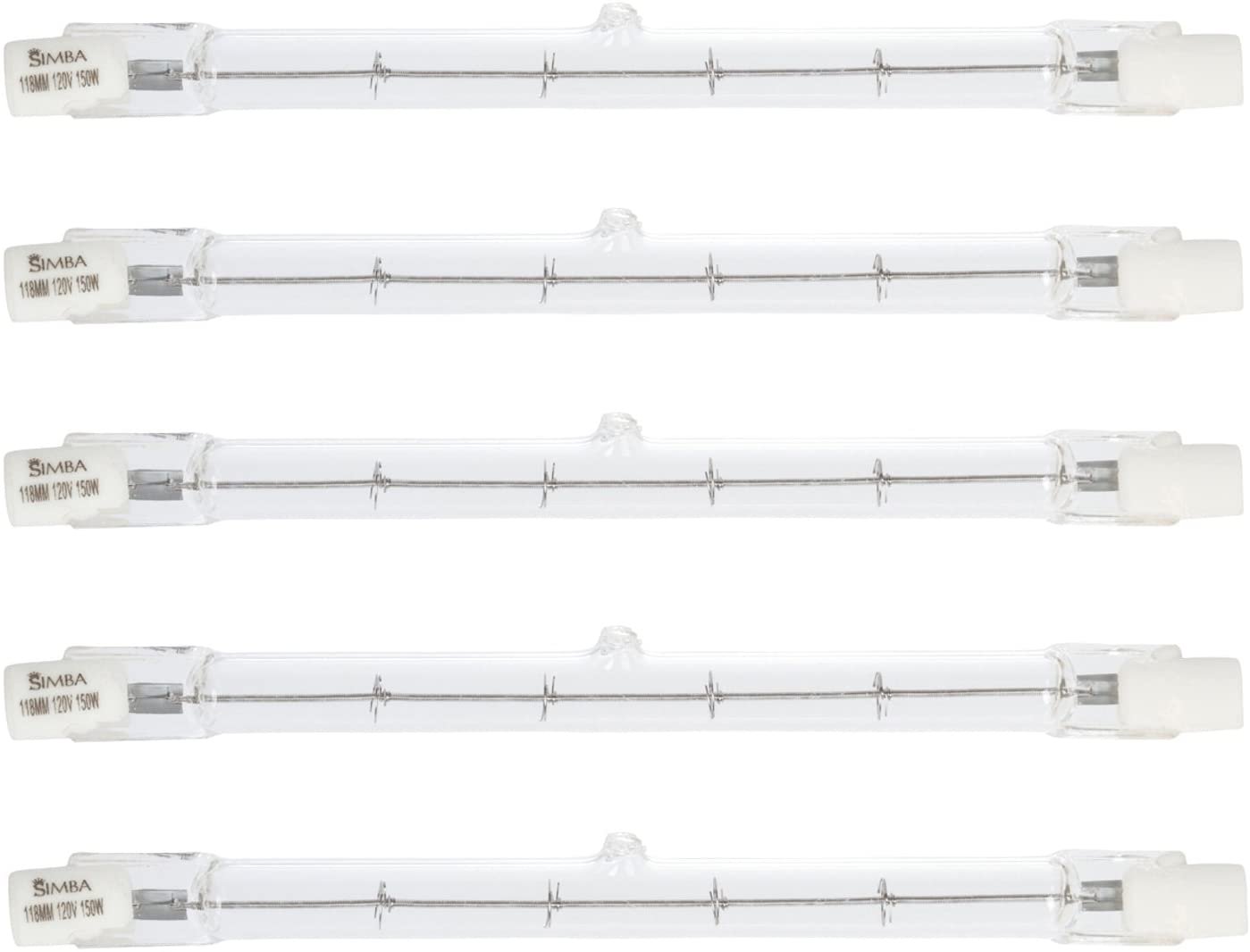 Simba Lighting Halogen R7s 118mm 120V 500W T3 J Type Double Ended Bulbs ...