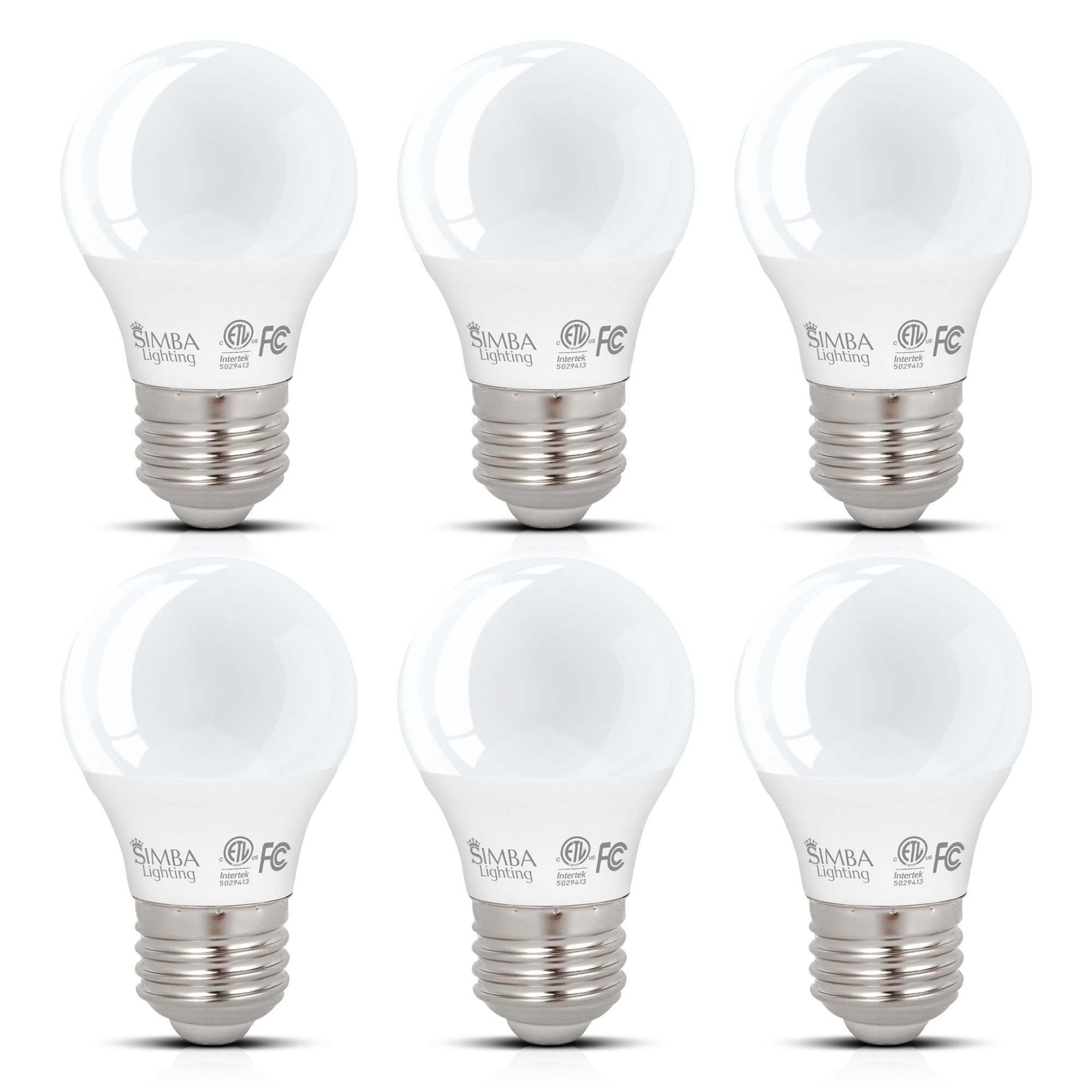 Simba Lighting LED 4W A15 Bulb, 40W Equip, E26 Medium Standard Base, 6 ...