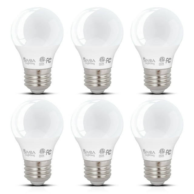 Simba Lighting LED 4W A15 Bulb, 40W Equip, E26 Medium Standard Base, 6 ...