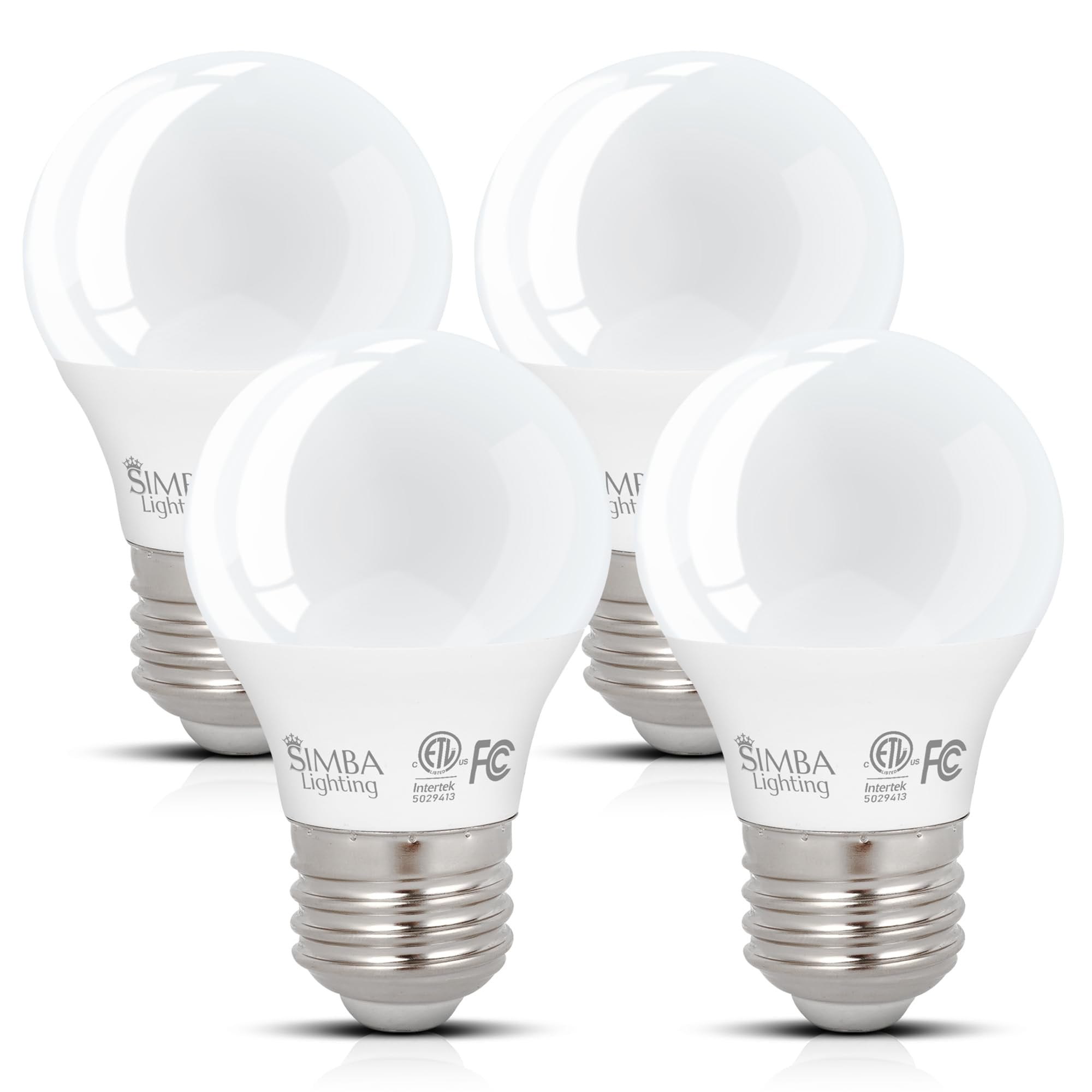 Simba Lighting LED A15 Bulbs 7W, 60W Equivalent, 3000K Soft White, ETL Listed, 4-Pack - Walmart.com