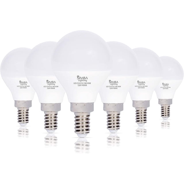 Simba Lighting Small Screw Round Chandeliers LED G14 G45 5W 40W ...