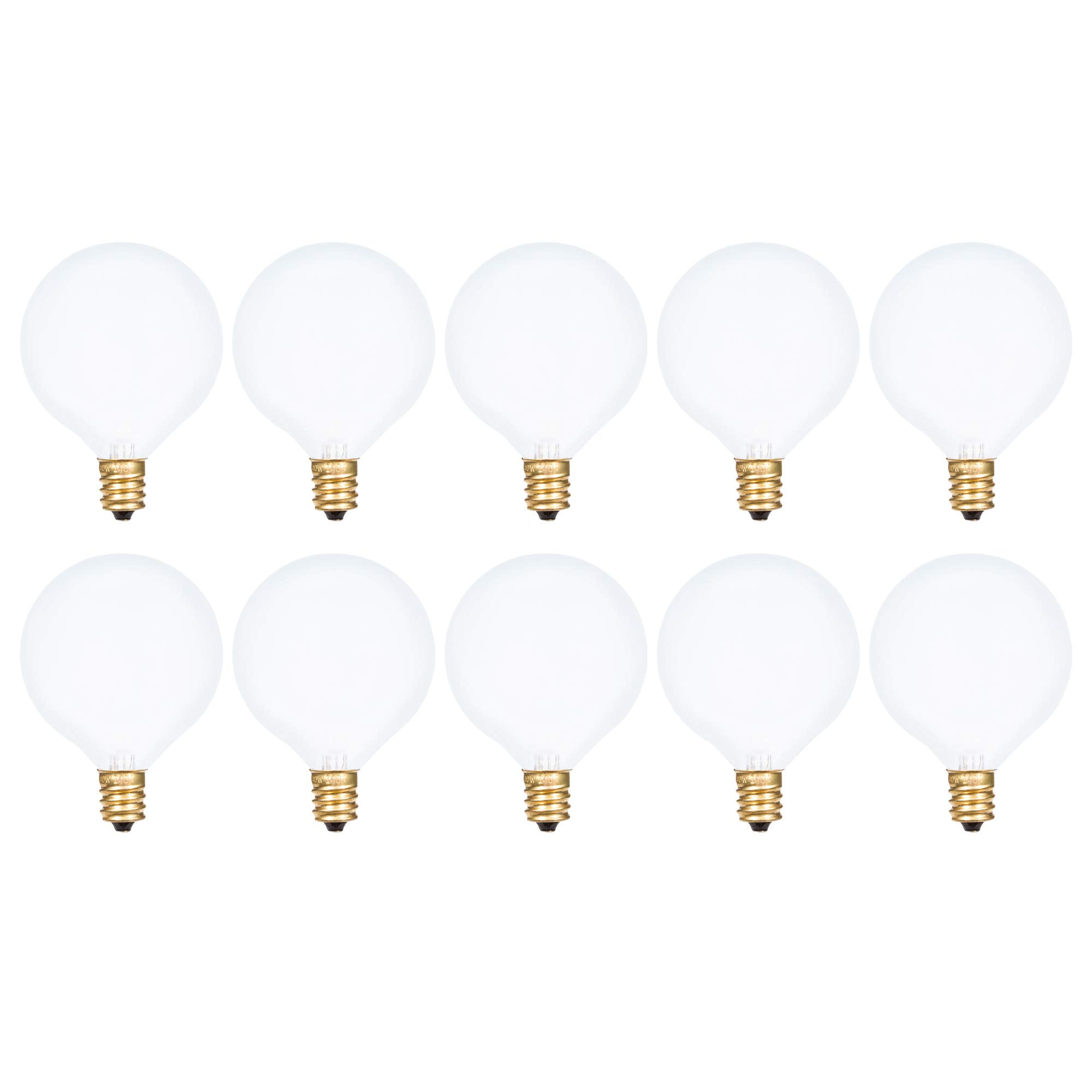 Simba Lighting Small Globe G16.5 Round Bulb 40W E12 Candelabra Base (10 ...