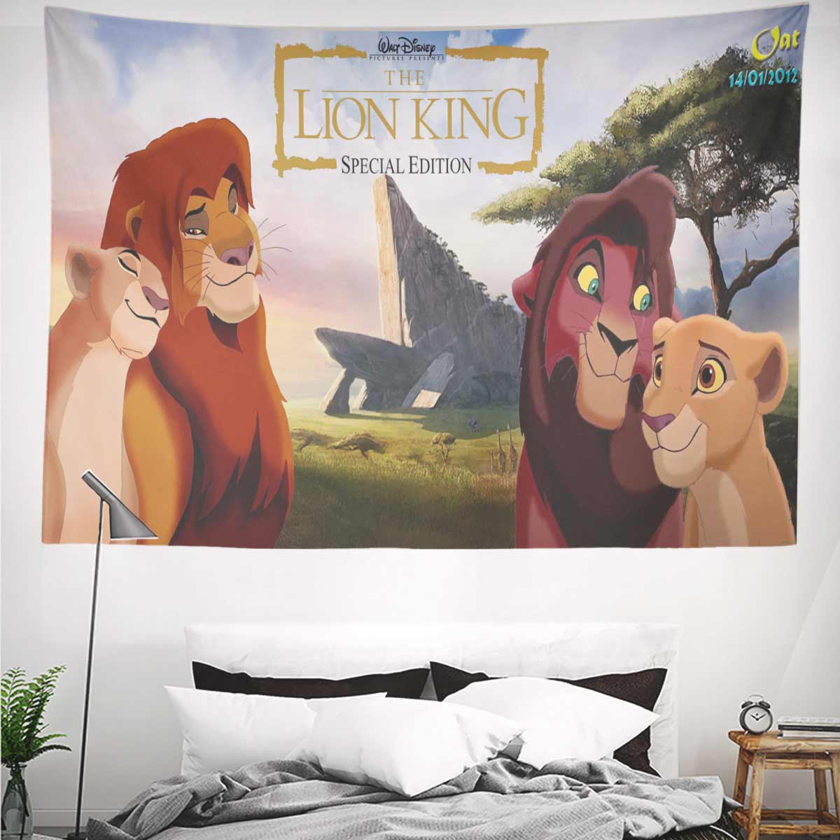 Simba Lion King Tapestry Gift Wall Hanging Backdrop for Room Bedroom ...