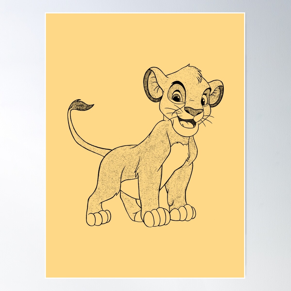 Simba Poster Wall Art, Modern Wall Decor For Living Room Bedroom, 8x12 ...