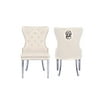 Diamond Sofa SOLSTICEDCCM1PK Solstice Dining Chair with Polished Gold ...