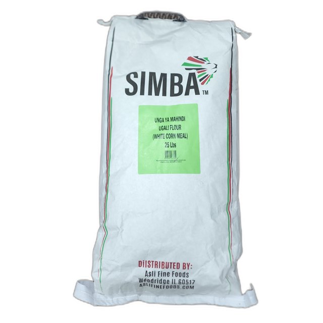 Simba Unbleached White Corn Meal for Ugali - 25LB - Walmart.com