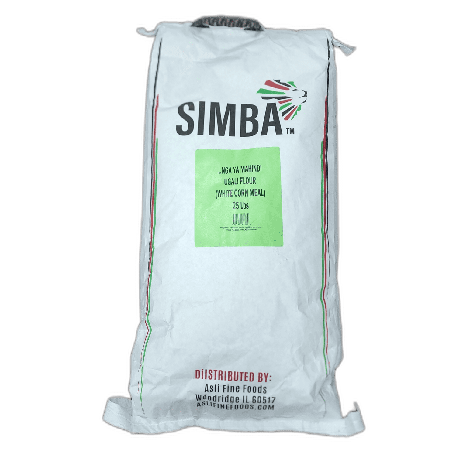 Simba White Corn Meal, Unbleached, 25lb, Ideal for Ugali, Sadza, Nshima ...