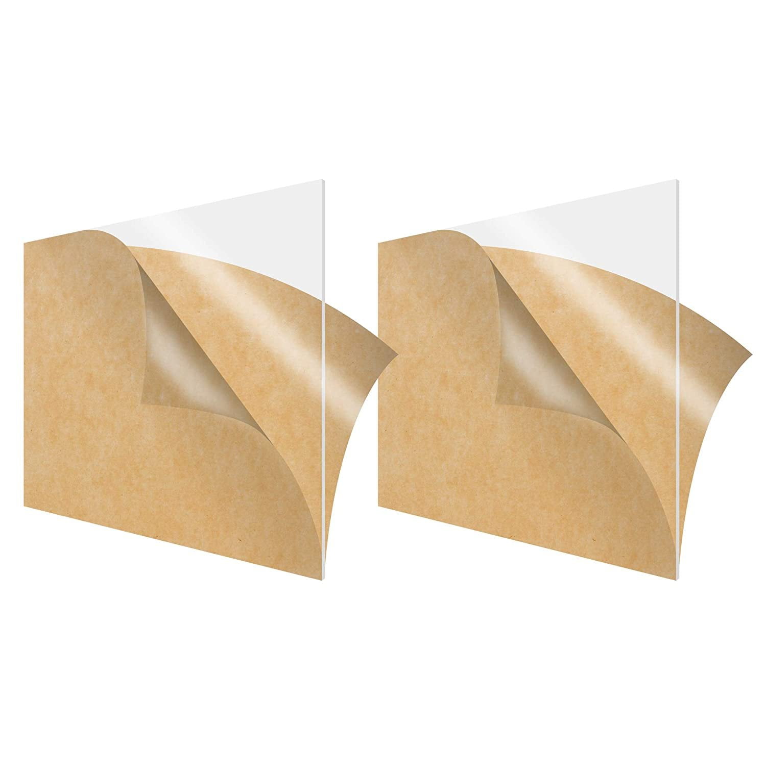 SimbaLux Acrylic Sheet Clear 12 x 12 Square 1/8 Thick 3mm Plexiglass ...