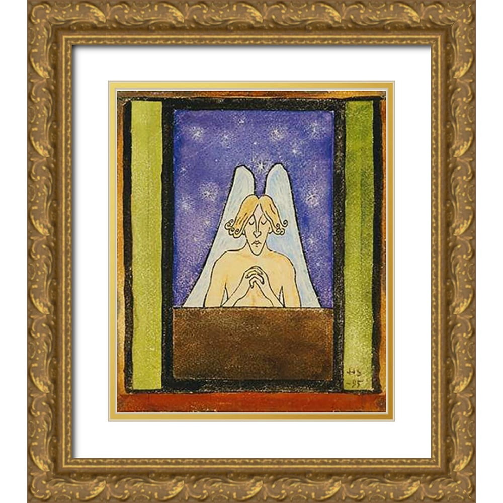 Simberg, Hugo 20x23 Gold Ornate Wood Framed with Double Matting Museum ...