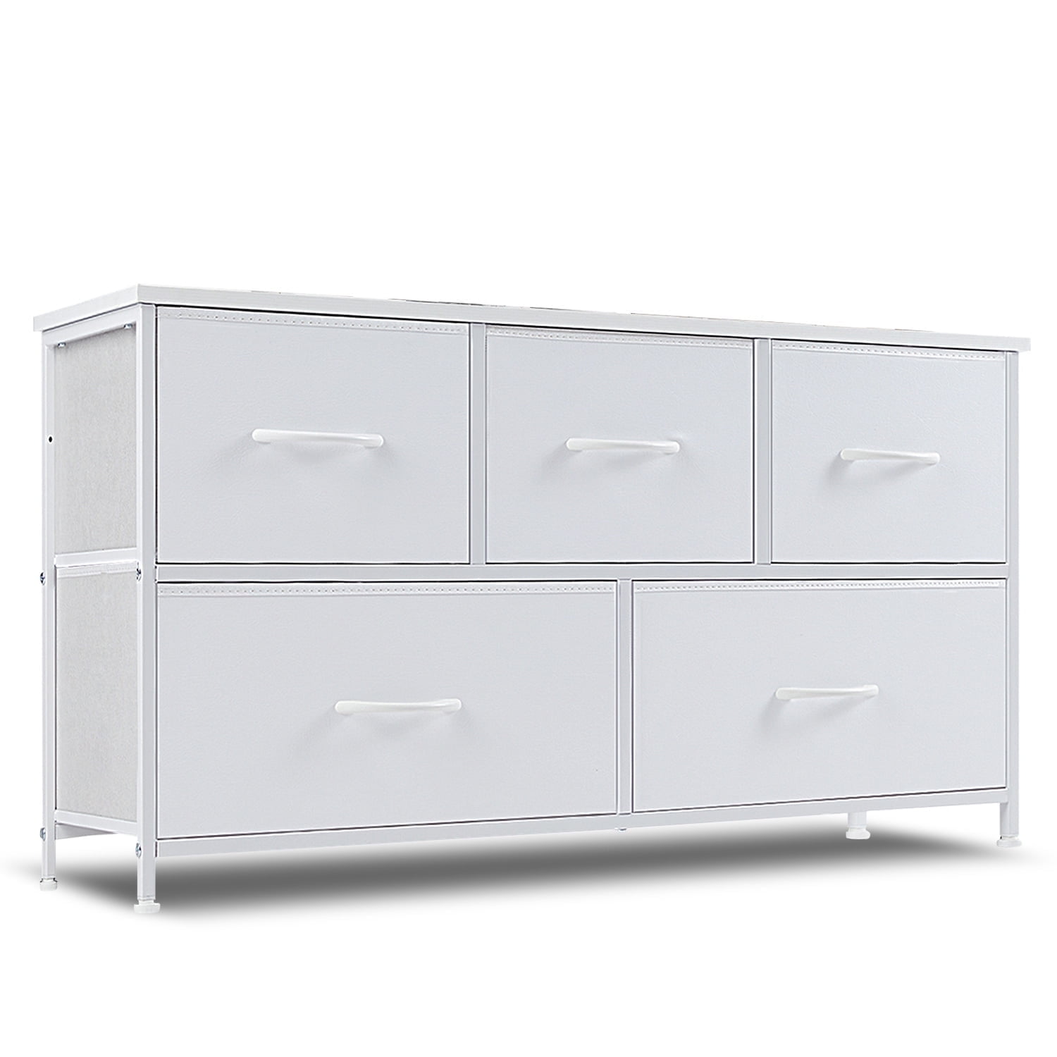 Simenmax 5 Dresser for Bedroom, 5 Storage Drawers, Wide Fabric Closet ...
