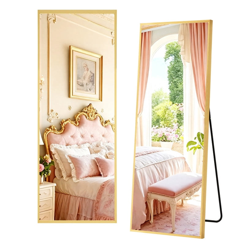 Simenmax Full Length Mirror, 56x21 Inch Standing Mirror with Nano Glass ...