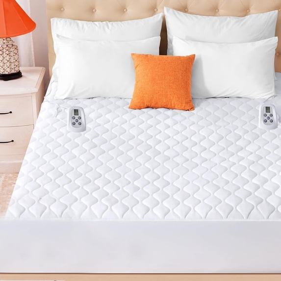 Simenmax Heated Mattress Pad King Size, Extra Wide Dual Zone Electric ...