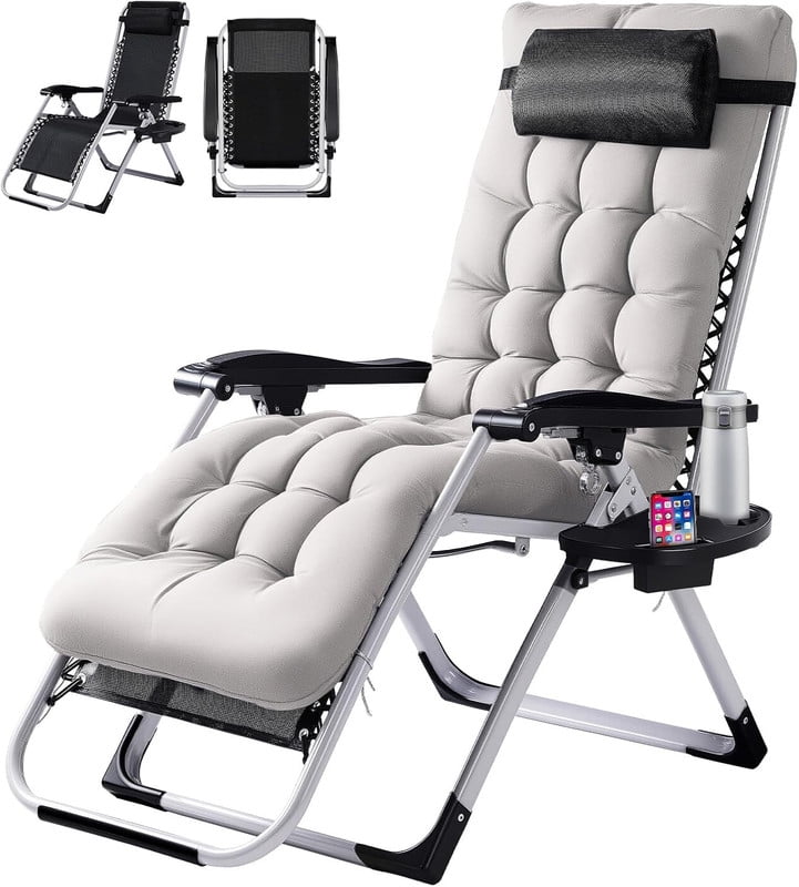 Simenmax Zero Gravity Chair, Heavy-Duty Reclining Lounge Chair with ...