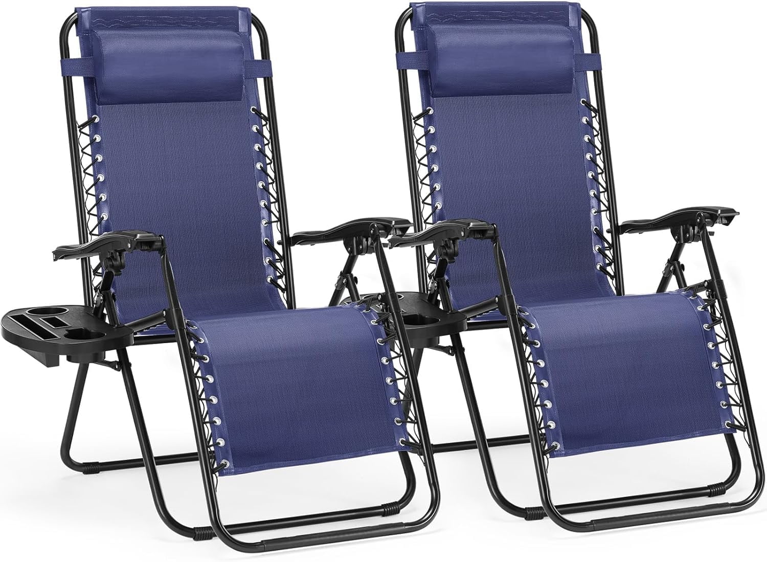 Simenmax Zero Gravity Chairs, Set of 2 Portable Recliner Beach Camping ...