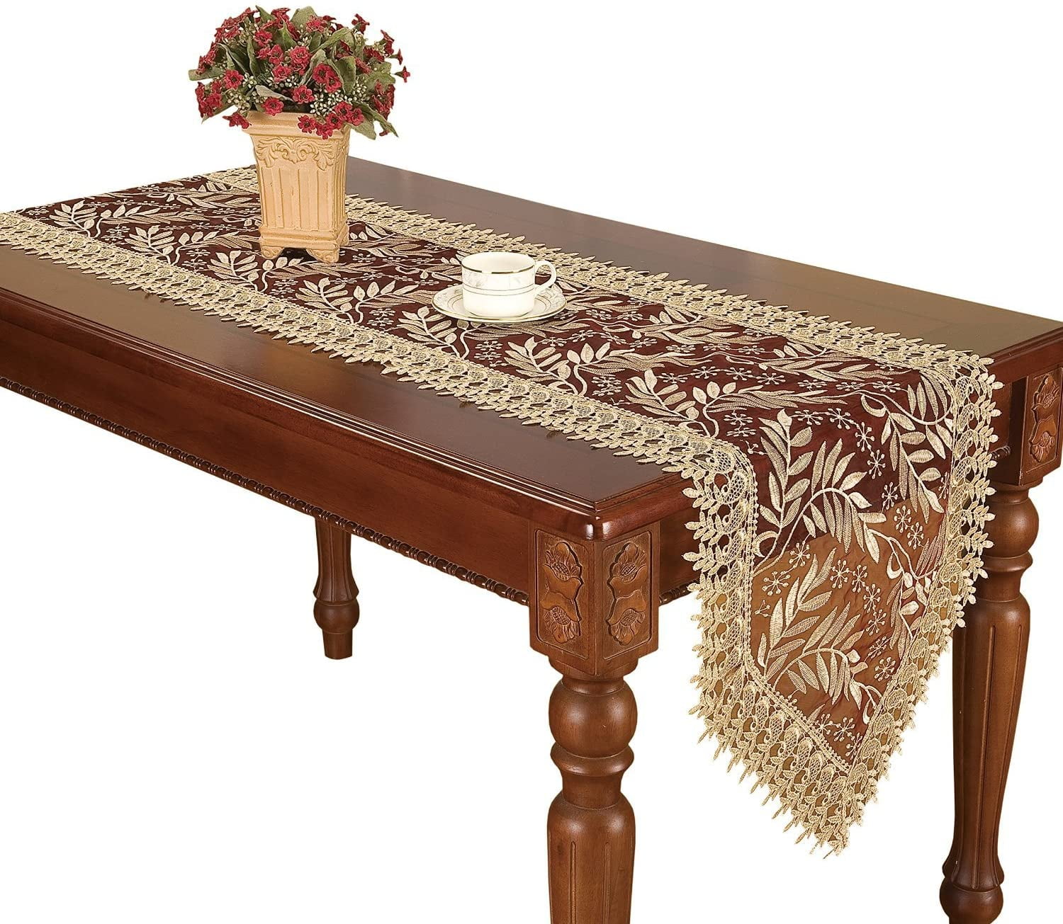 Simhomsen Super Long Lace Table Runner 16 × 156 Inch - Walmart.com
