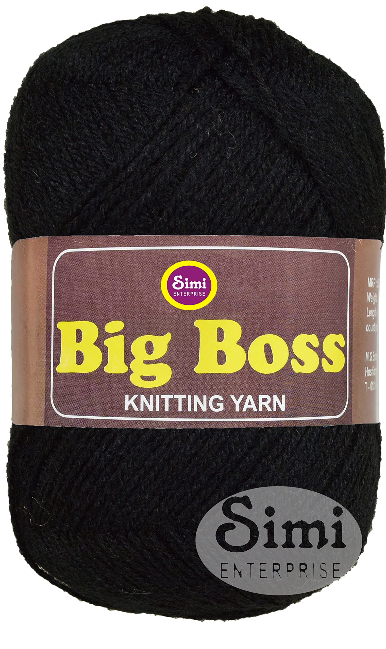 Simi Enterprise Big Ball Black (600 Gm) Wool Ball Hand Knitting Wool ...