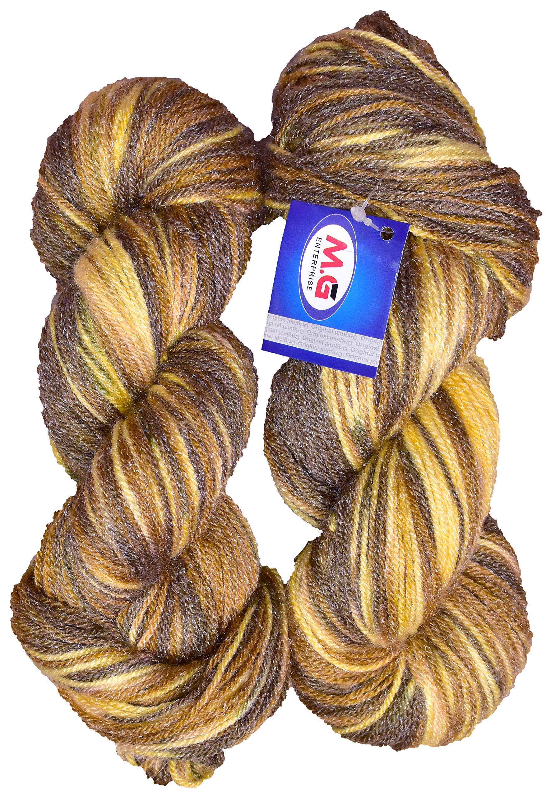 Simi Enterprise Craze Mustard (200 Gm), Wool Hank Hand Knitting Wool ...