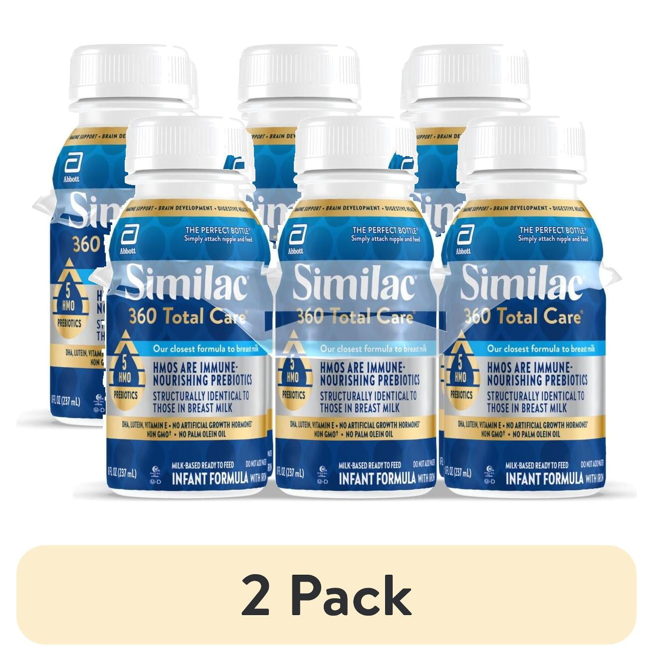 (2 pack) Similac 360 Total Care Ready-to-Feed Baby Formula, 8-fl-oz ...
