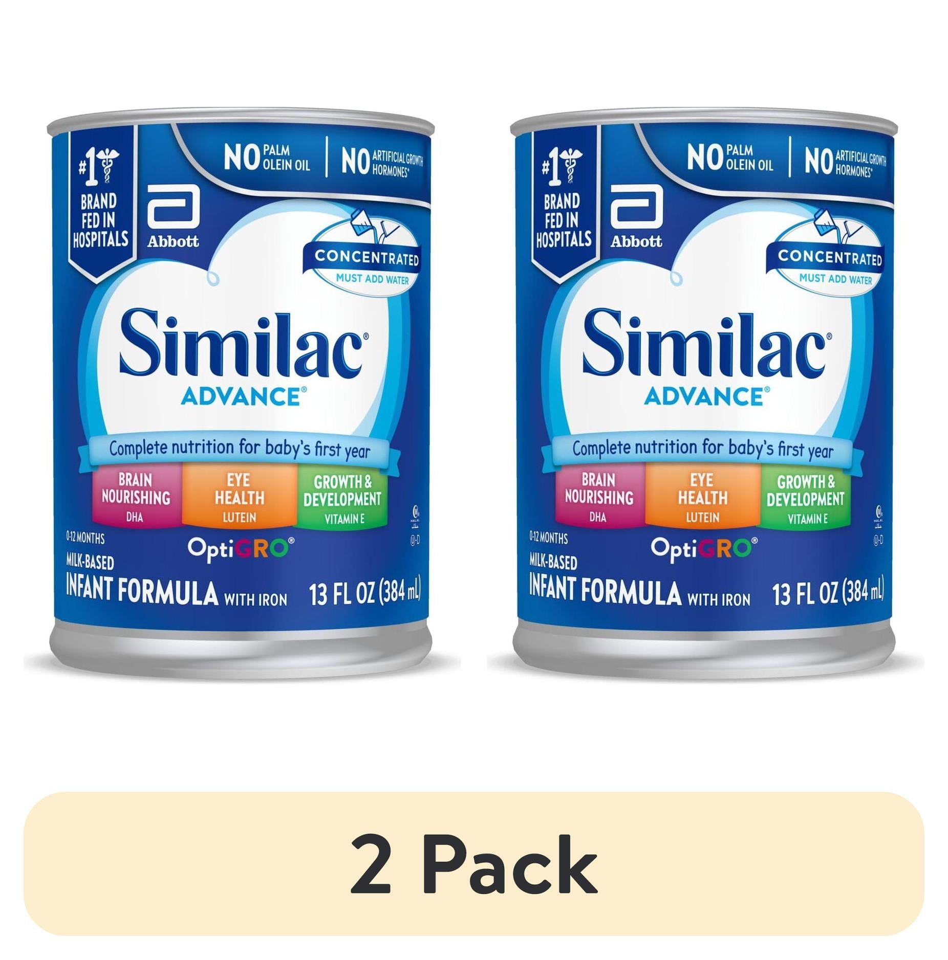 (2 pack) Similac Advance Infant Formula with Iron, Concentrated Liquid ...