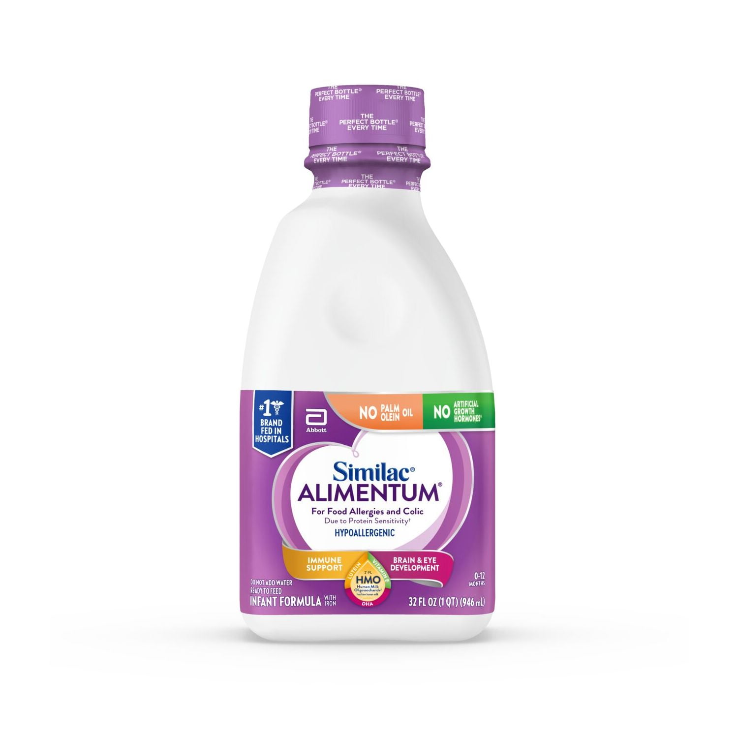 Similac Alimentum With 2'-FL HMO, Ready-to-Feed Baby Formula, 32-fl-oz ...