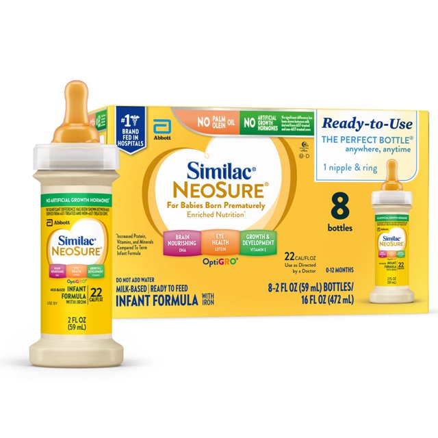 Similac NeoSure Premature Post-Discharge Ready-to-Feed Baby Formula, 2 ...