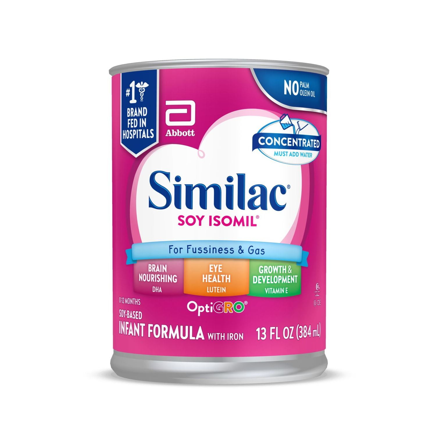 Similac Soy Isomil Concentrated Liquid Baby Formula, 13-fl-oz Can, Pack ...