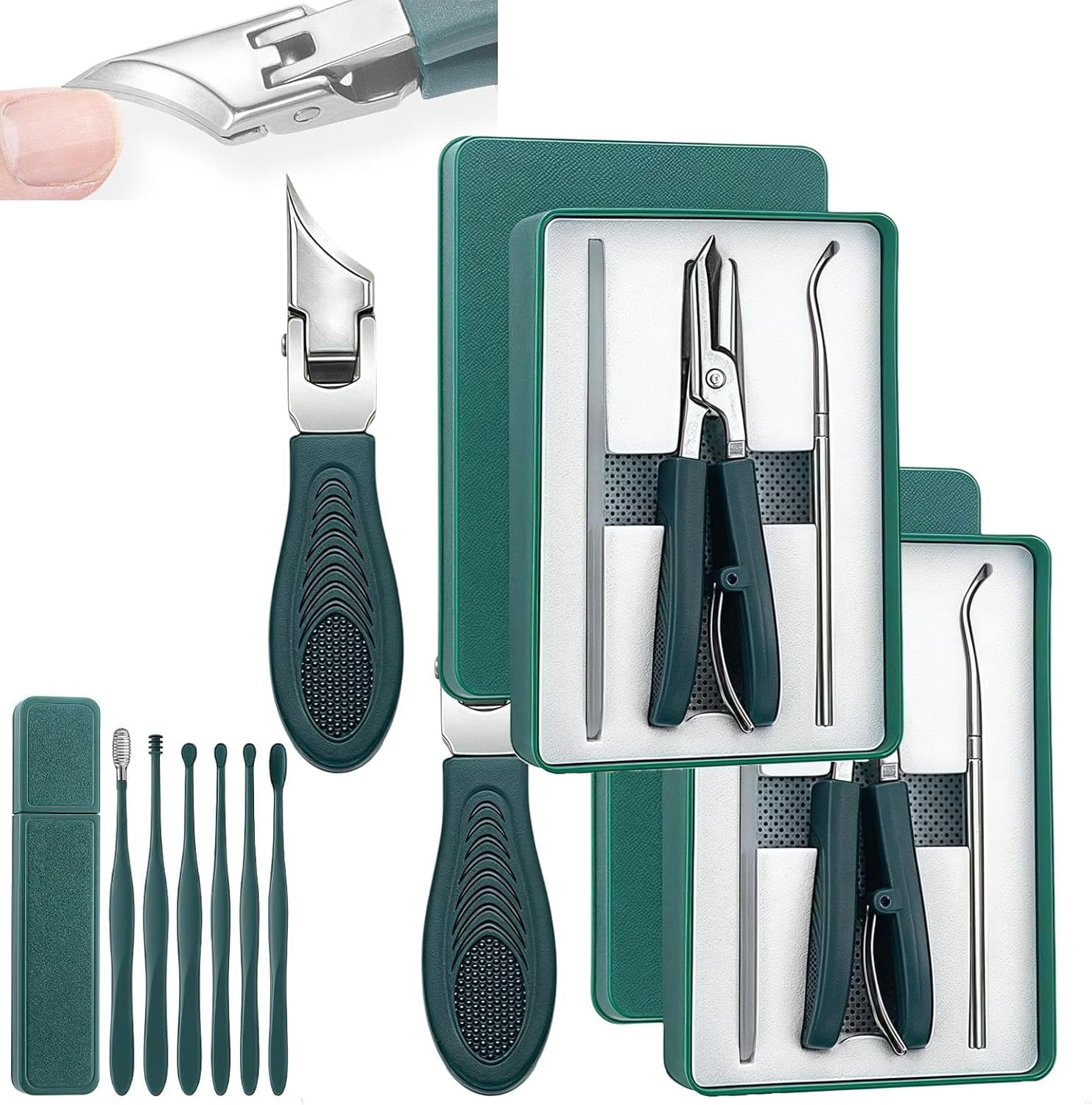 Similarlyl Nail Clippers, Angled Beak Blade Nail Clippers 3-Piece Set ...