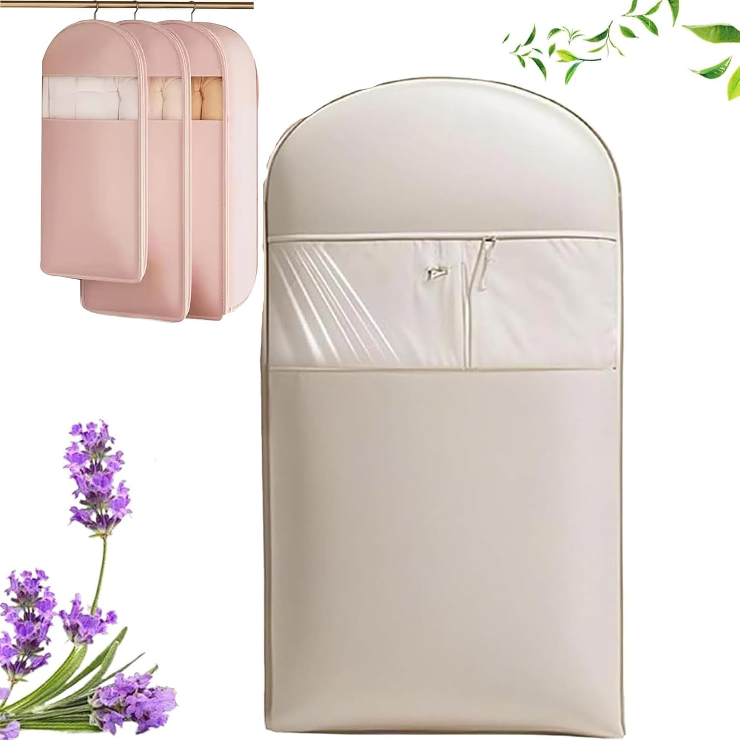 Similarlyl Space Saving Hanging Garment Bag with Self Compression ...