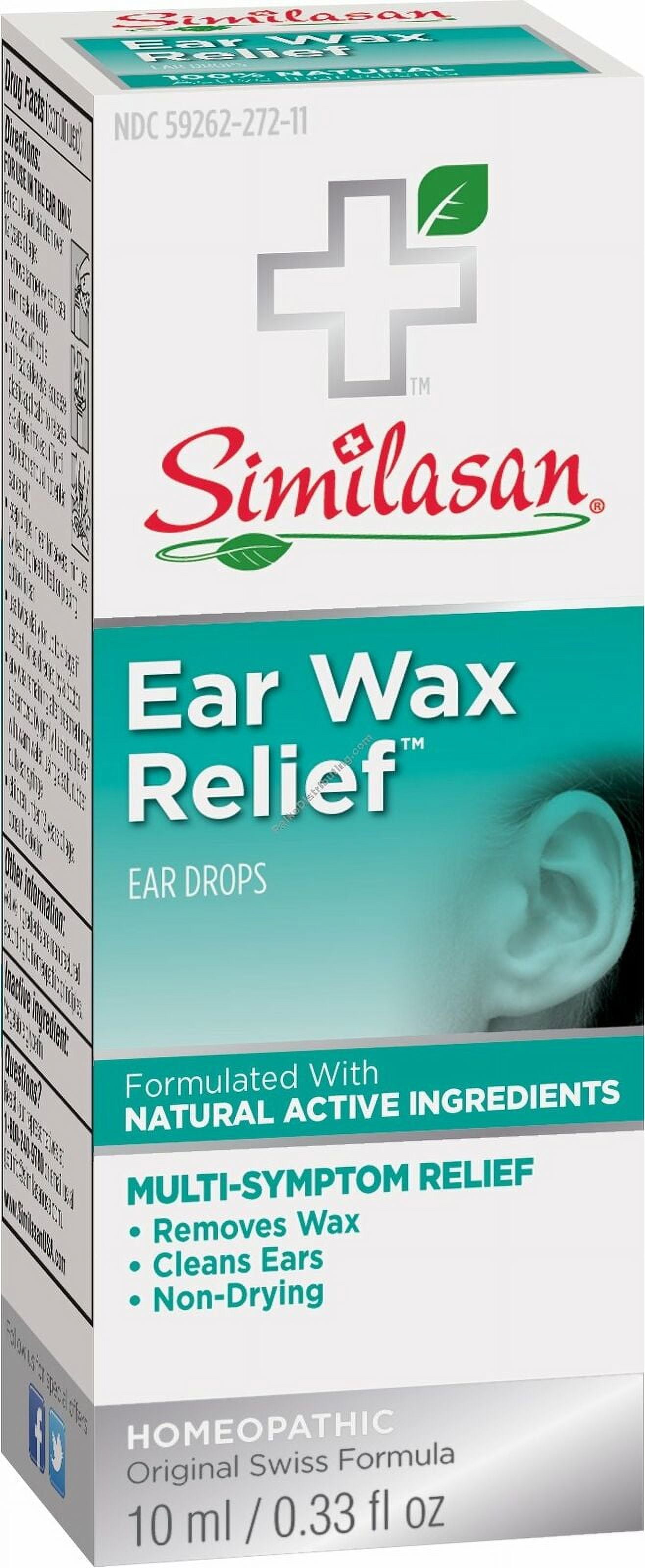 Similasan Ear Wax Relief Multi-Symptom Drops Swiss Formula, 0.33 oz, 2 ...