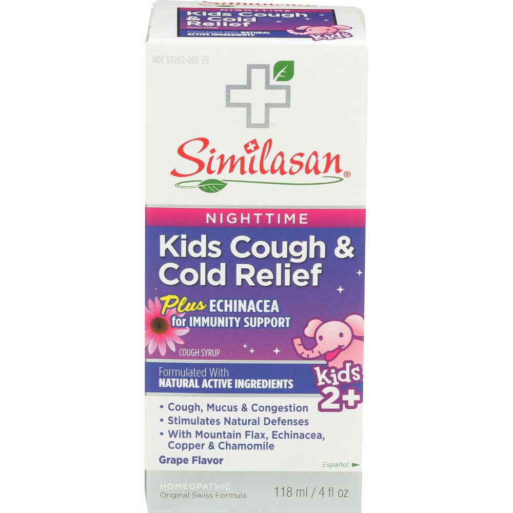 Similasan Kids Nighttime Cough and Cold Relief Plus Echinacea, 4 Fluid ...