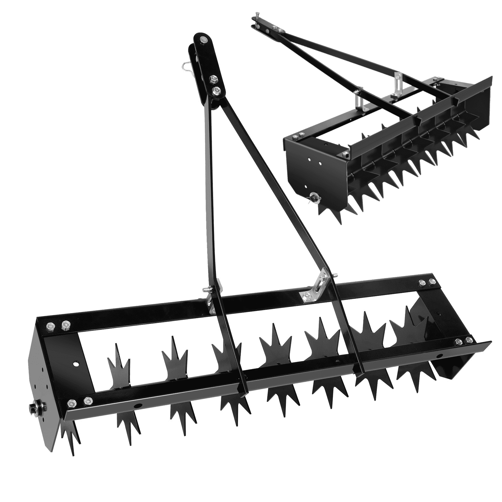 2 Pcs 32 Inch Lawn Aerator, Tow Behind Aerators with Durable Steel ...