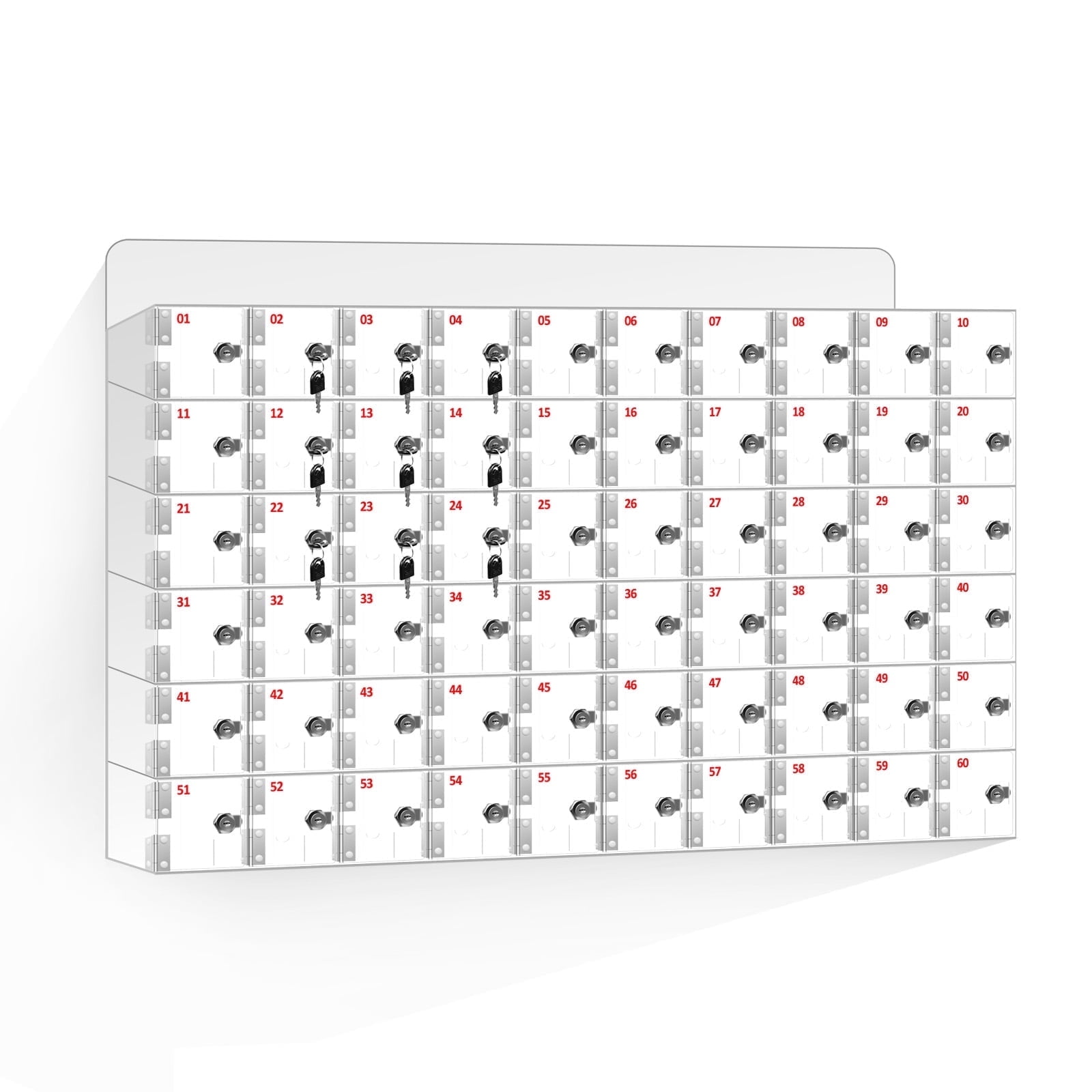 Simin 40 Slots Cell Phone Locker, Clear Cell Phone Storage Locker Box ...