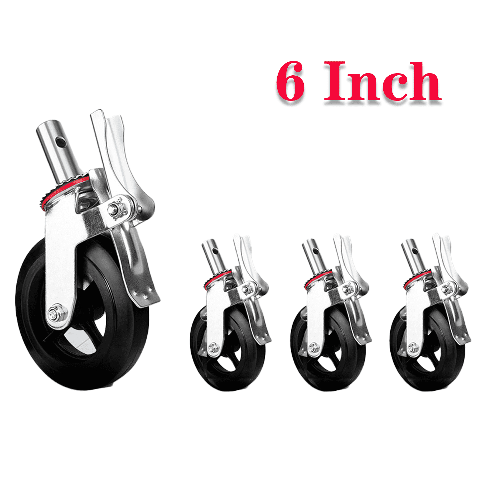 4x 6" Replacement Scaffold Caster Wheels - 4400 lbs Load Capacity ...