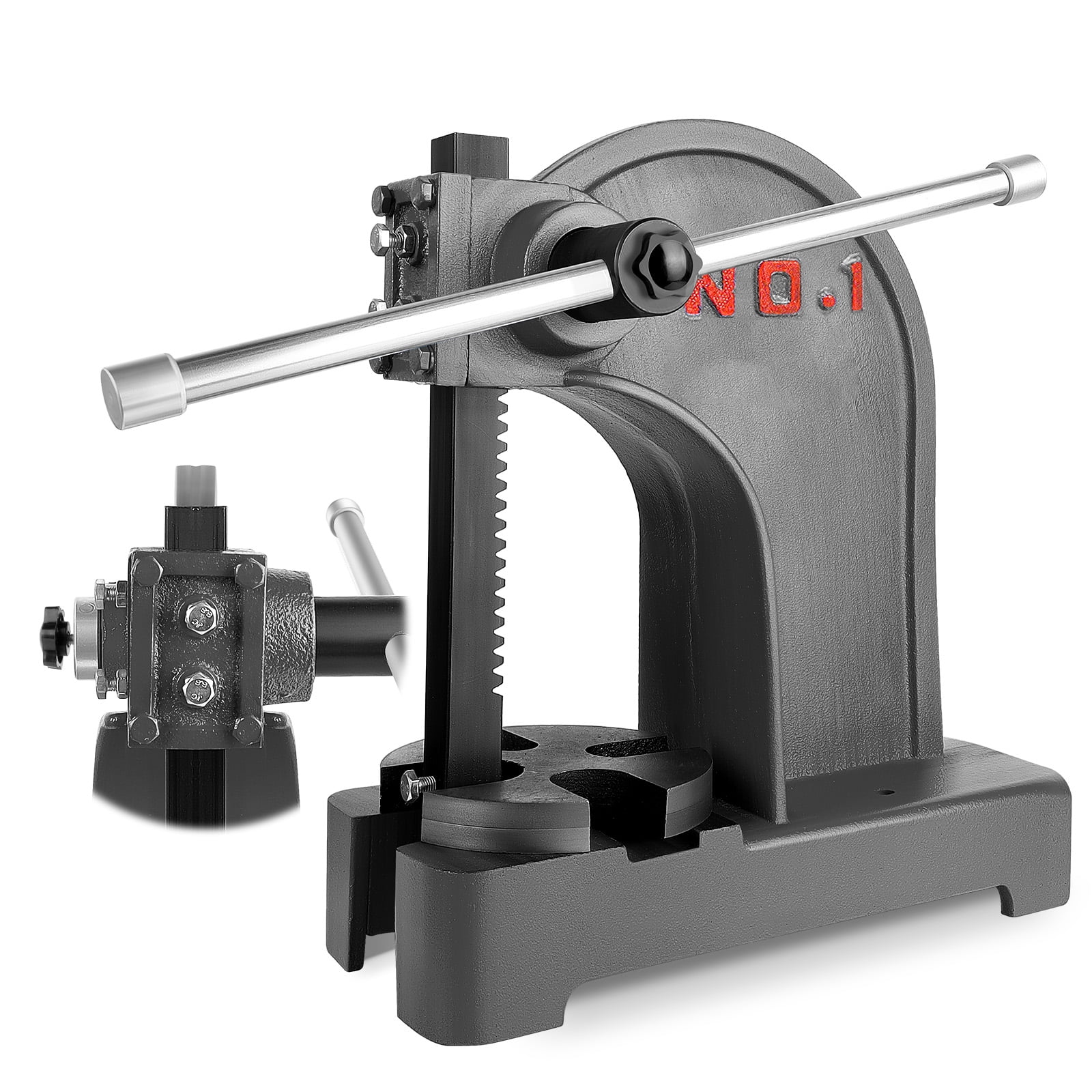 Benchtop 1 Ton Manual Arbor Press - 5.5" Height, Cast Iron Construction ...