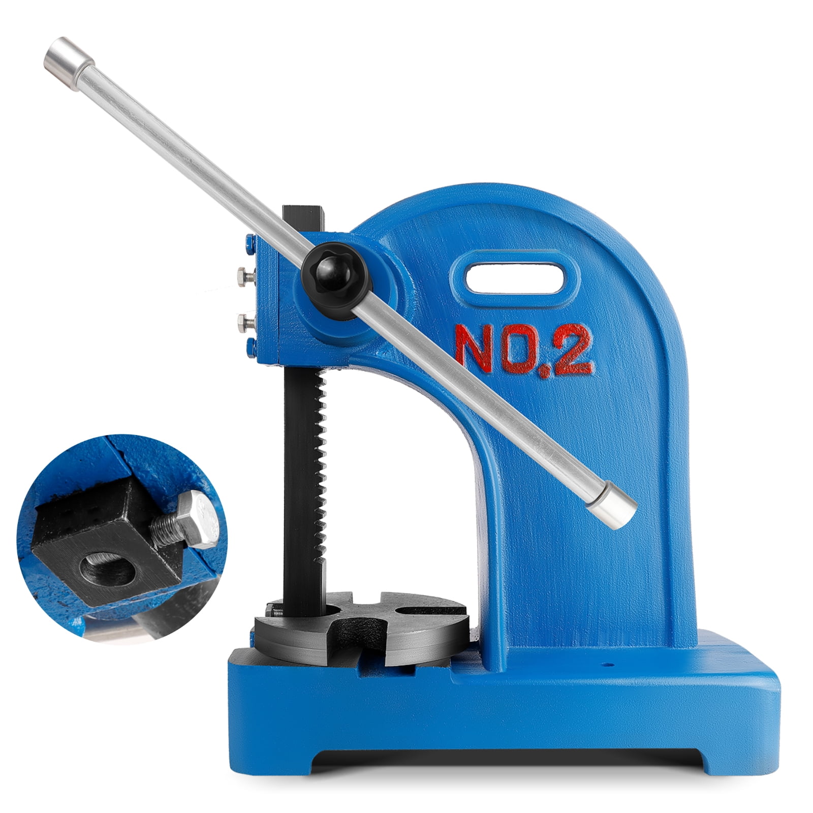 Heavy-Duty 2 Ton Manual Press - 8.5" Height, 57 lbs Cast Iron ...