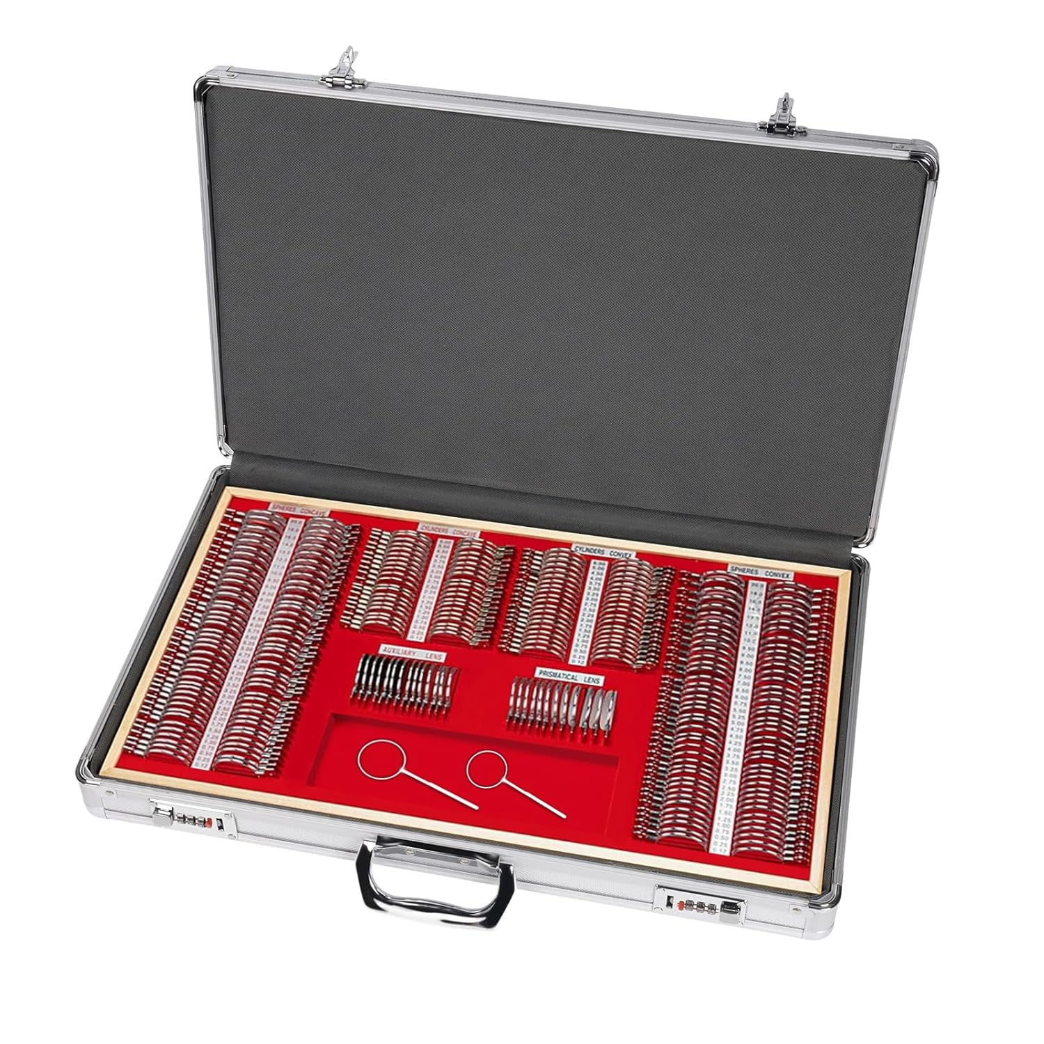 Optical Trial Lens Set 266 Pcs Optometry Kit Metal Rim Optometry Frame ...