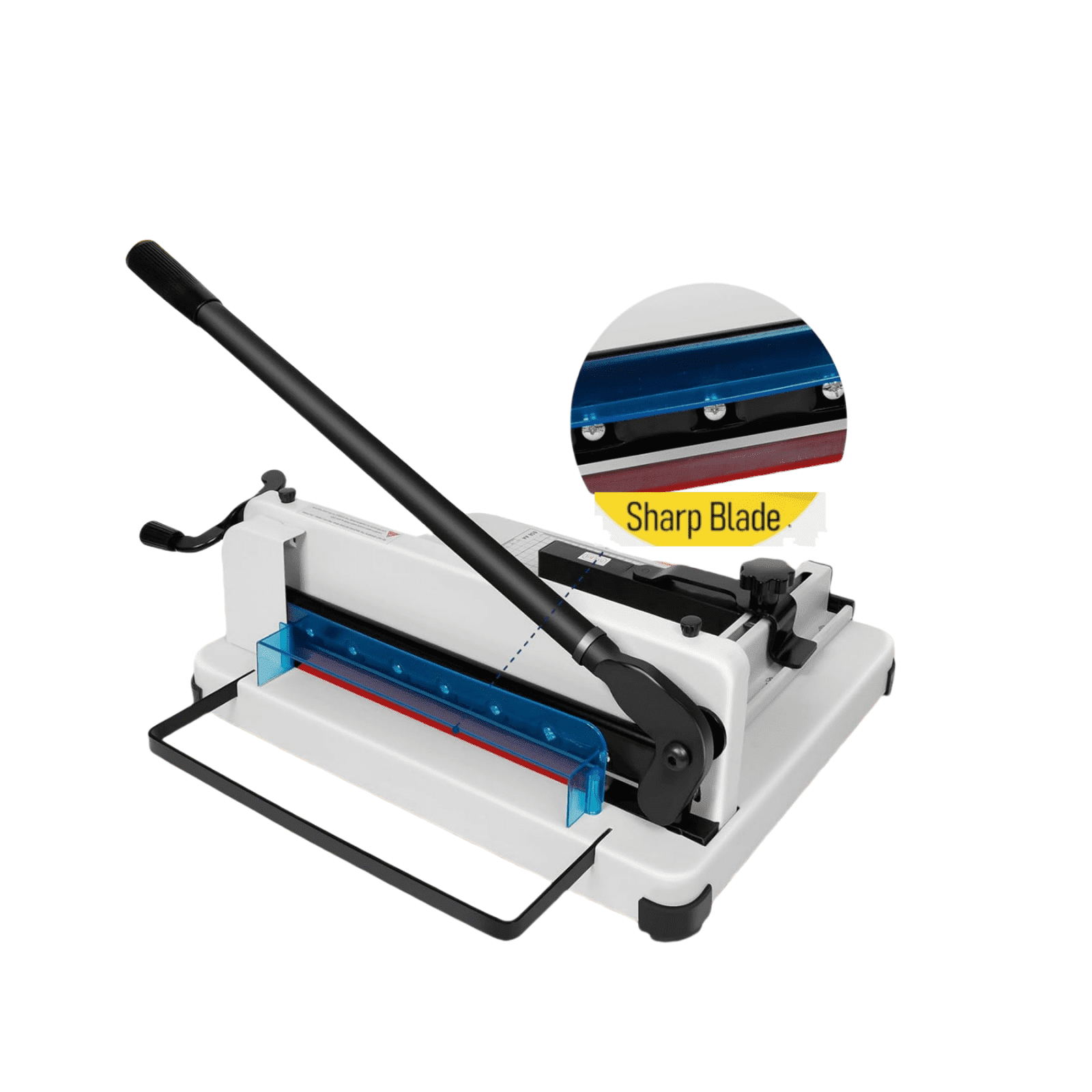 White 12'' Paper Cutter Guillotine - Commercial Grade 400 Sheet ...