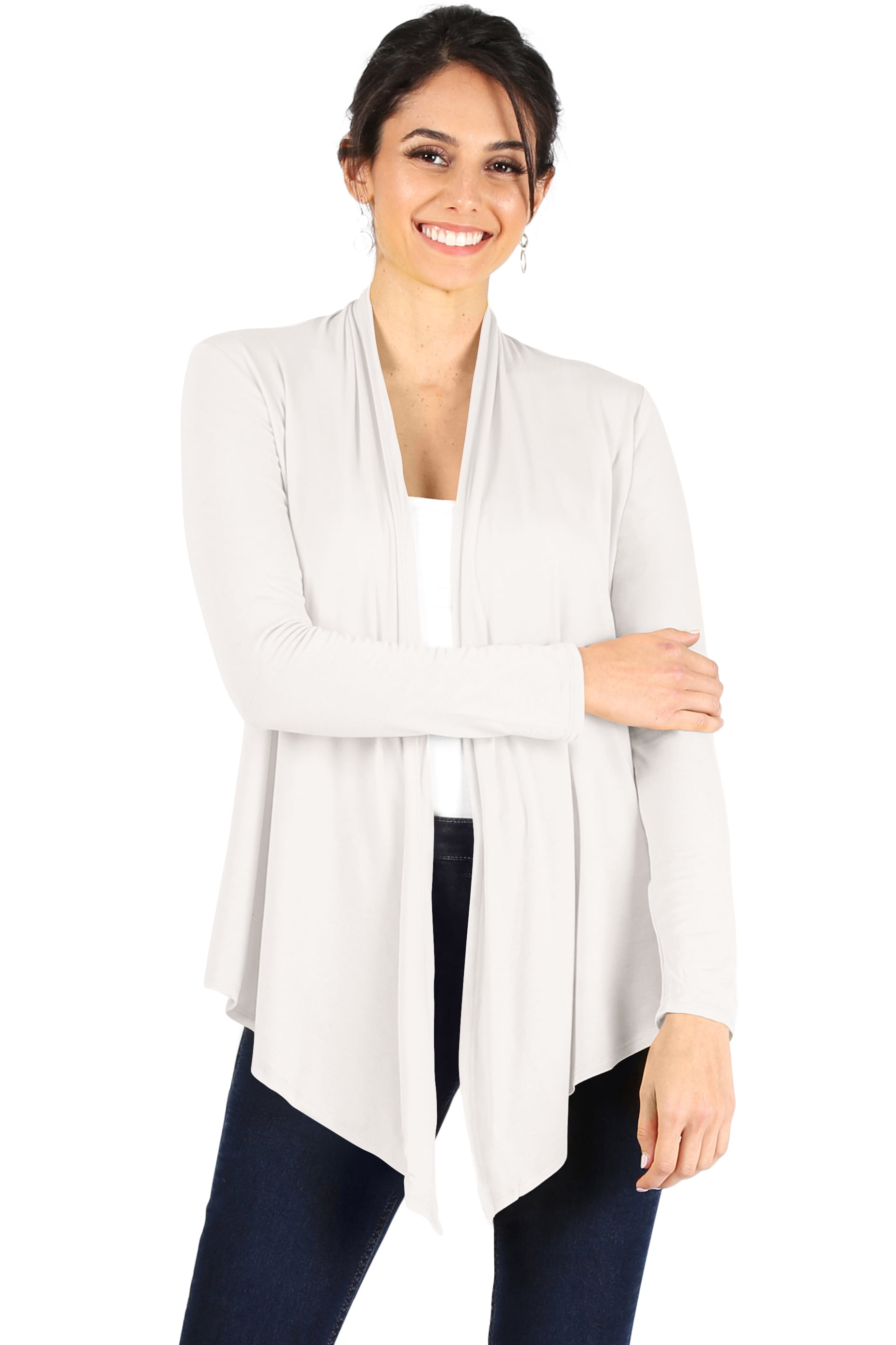 Simlu Open Front Cardigan Reg and Plus Size Lightweight Cardigans for ...